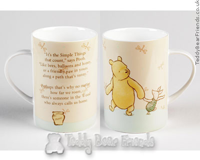 Pooh and Piglet Mugs - Winnie The Pooh Mug Set by Border Fine Arts